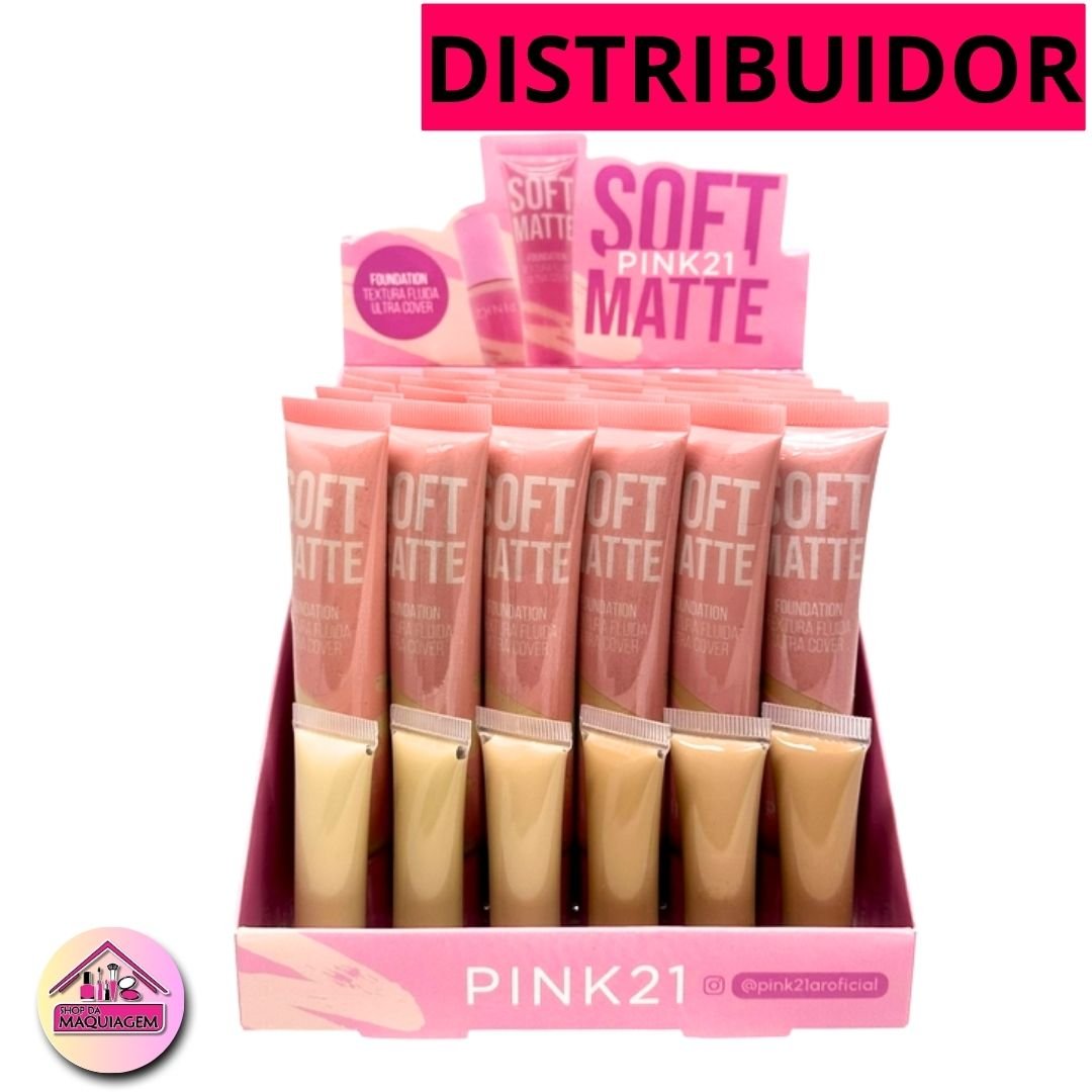 BASE SOFT MATTE PINK 21 _BOX 24UNDS | SHOP DA MAQUIAGEM