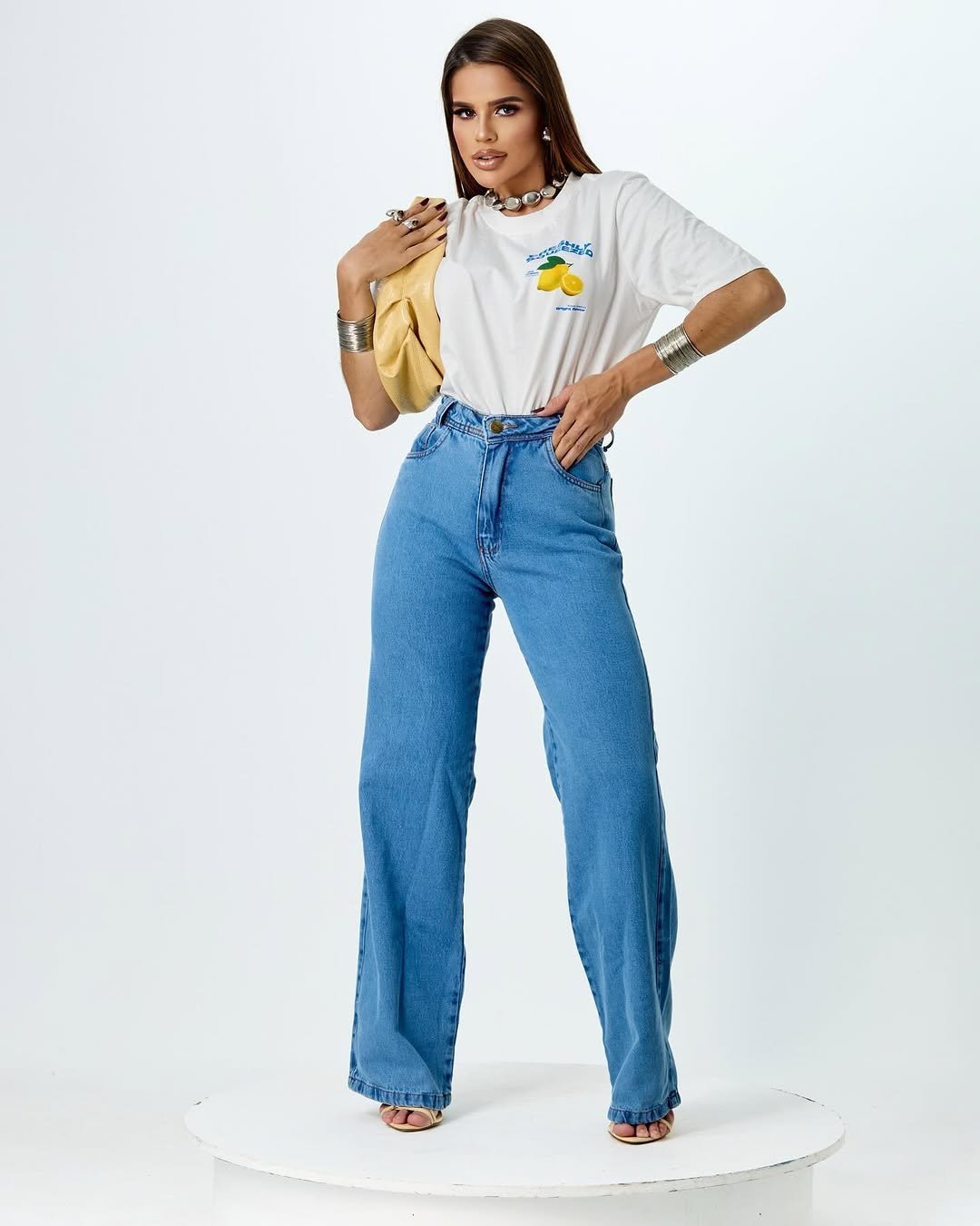 Calça Wide Leg Jeans Marrice | Magazine Daiany Modas