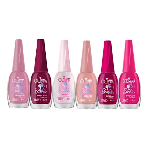 Coleção Barbie - 6 Esmaltes - Colorama | Loja Talita Cardozo