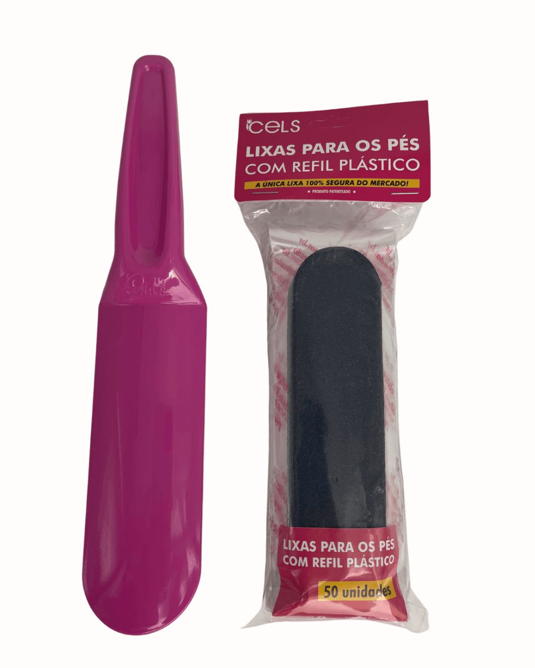 Kit Suporte para Lixa de Pé Rosa + Refil com 50 Lixas - Cels | Loja ...