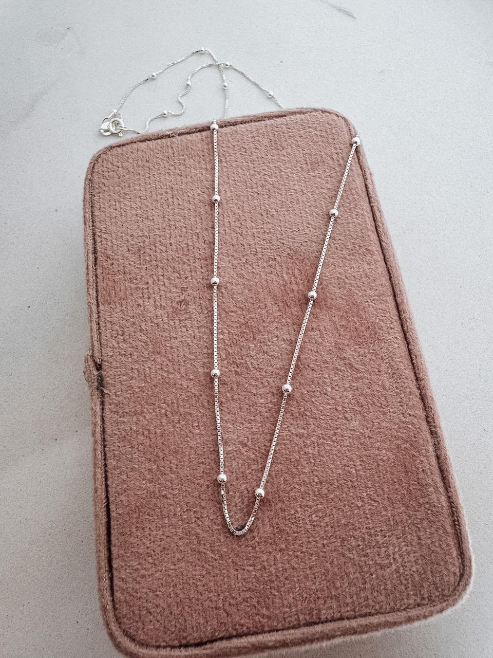 Corrente Veneziana V12 com Bola 2mm 45cm Prata 925 | Pratas da Cah