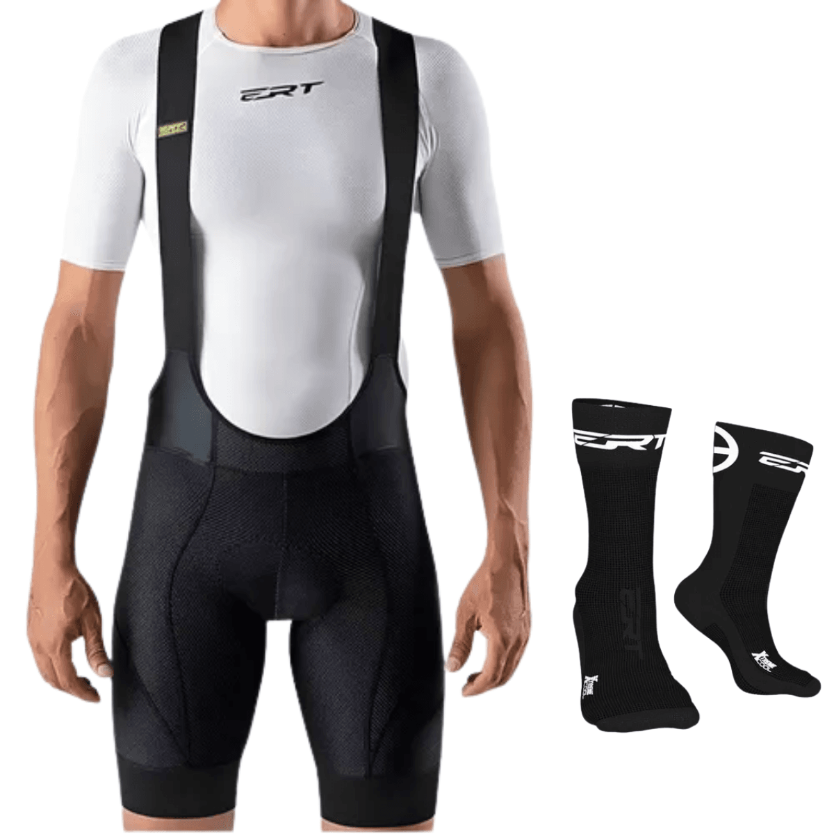 Kit Bretelle Carbon ERT+Meia | Monte Ciclo JB