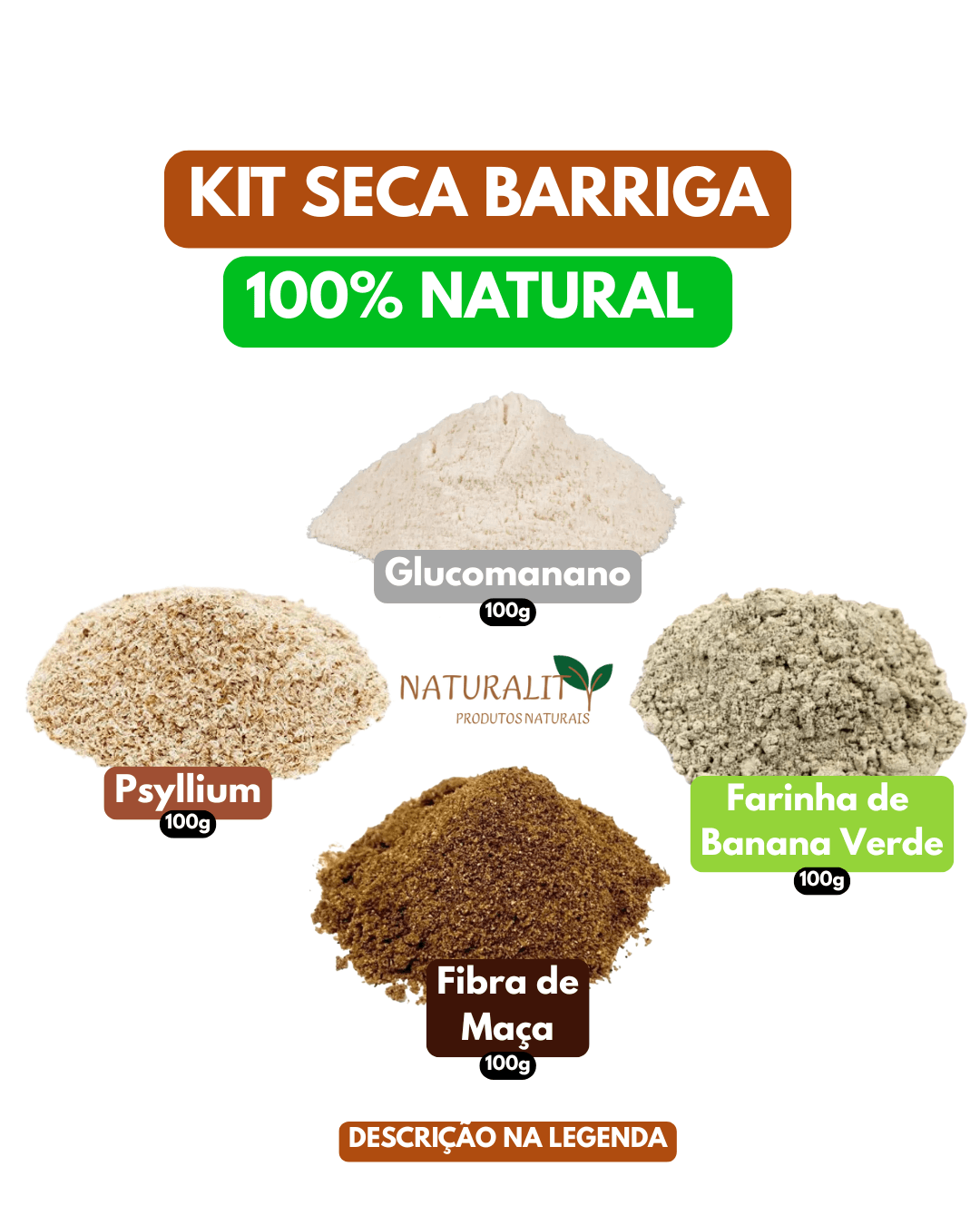 Kit seca barriga - 400g | Naturality