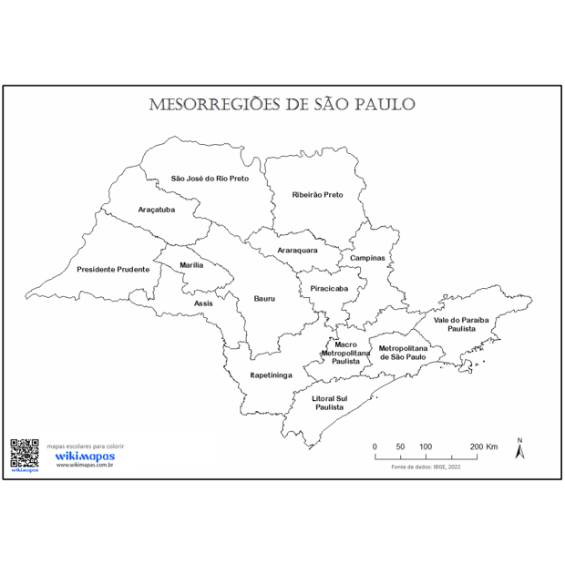 Mapas do Estado de São Paulo | Mesoregiões | Municípios | Região ...