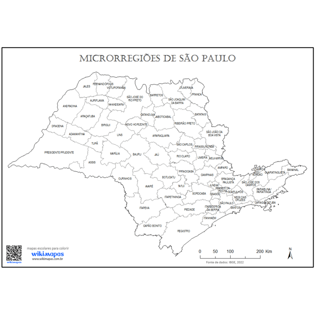 Mapas do Estado de São Paulo | Mesoregiões | Municípios | Região ...