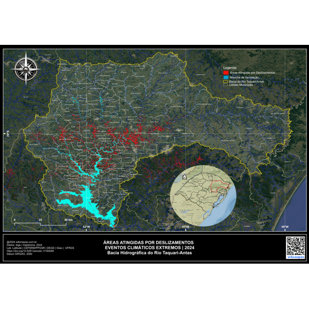 Mapas de Áreas Atingidas por Deslizamentos na Bacia Hidrográfica do Rio ...