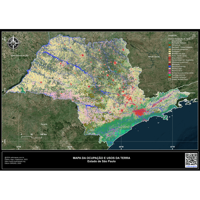 Mapa de Uso e Ocupação da Terra do Estado de São Paulo | wikimapas