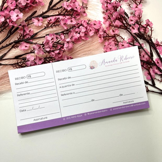 Bloco de recibo | Studio VF