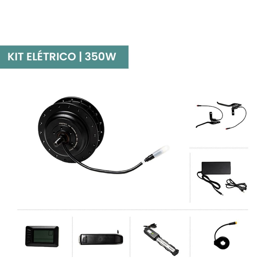 Kit Motor Elétrico GTA Assistido Motor de 350W Com 7 Peças | XCOBIKES