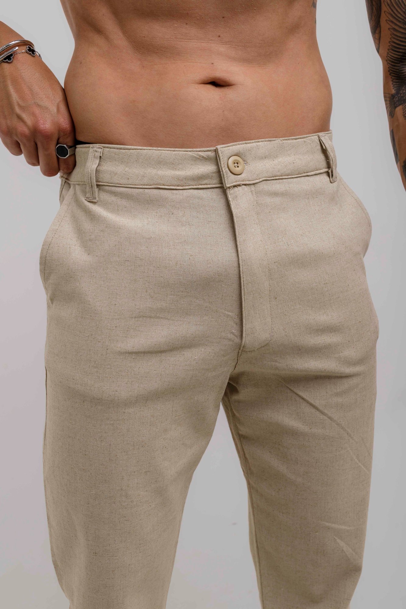 Calça Afaiataria Linho Areia | Calling