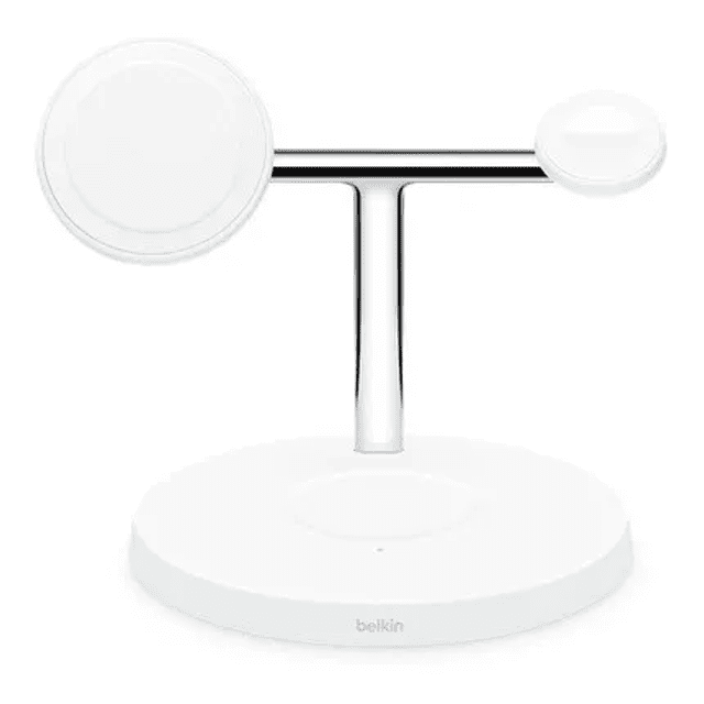 Carregador Belkin 3-em-1 Sem fio com MagSafe 15W - Branco | iSafe TechStore
