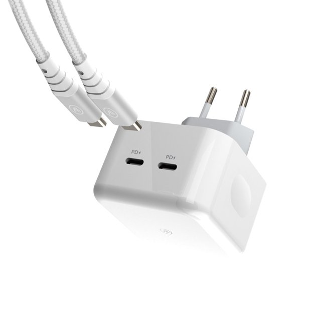 Adaptador de parede com 2 saídas USB-C PD 35W - iWill | iSafe TechStore