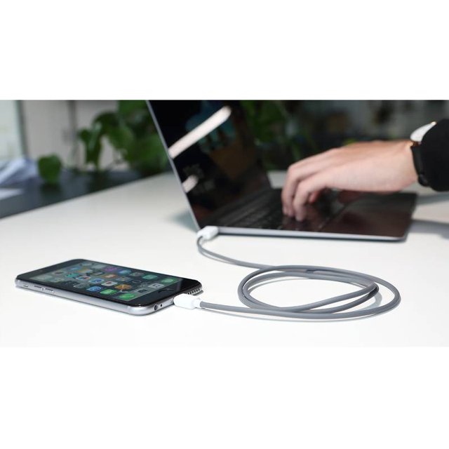 Cabo Rock Space Type-C para Lightning 2.0A 100cm - Cinza e Branco ...