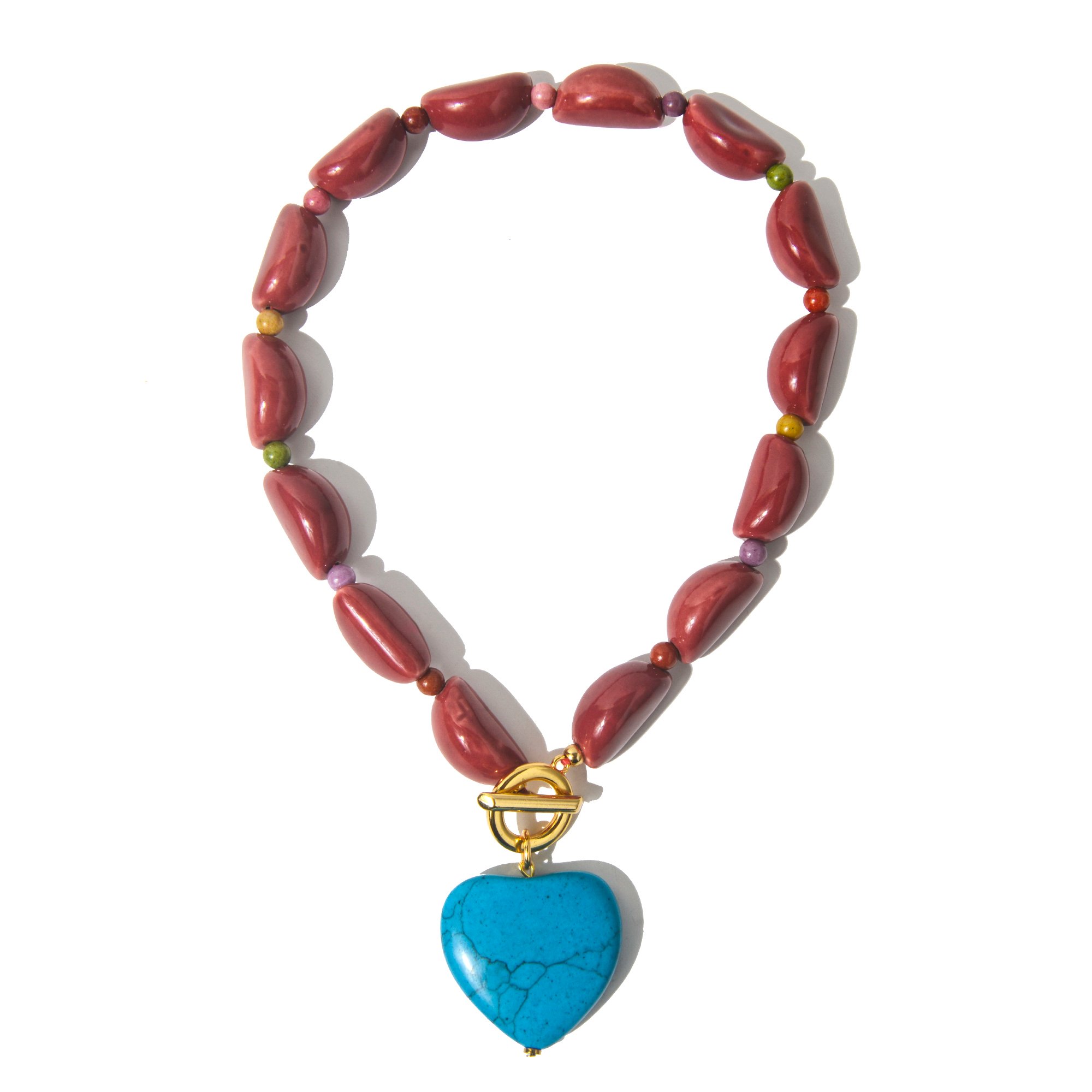 Colar Cerâmica Cuore Blue | Ene Ene