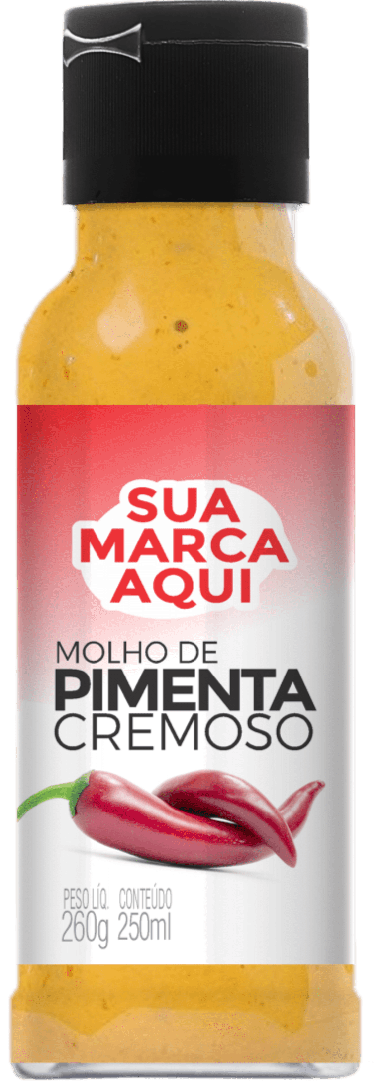 Molho de Pimenta Cremoso 260g - Sua Marca Aqui | Alhesco