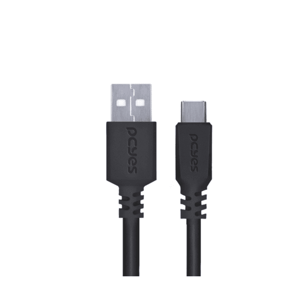 CABO USB A 2.0 PARA USB TIPO C 1M PRETO - PUACP-01 | HBS Comércio de Informática Ltda
