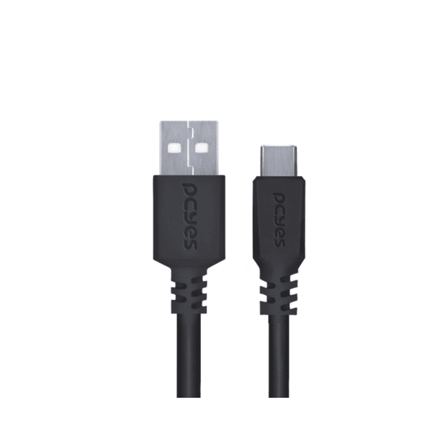 CABO USB A 2.0 PARA USB TIPO C 1M PRETO - PUACP-01 | HBS Comércio de Informática Ltda
