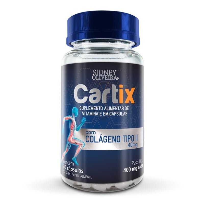 COLÁGENO TIPO II - CARTIX SIDNEY OLIVEIRA 30 CÁPSULAS | GRAZICOSMÉTICOS