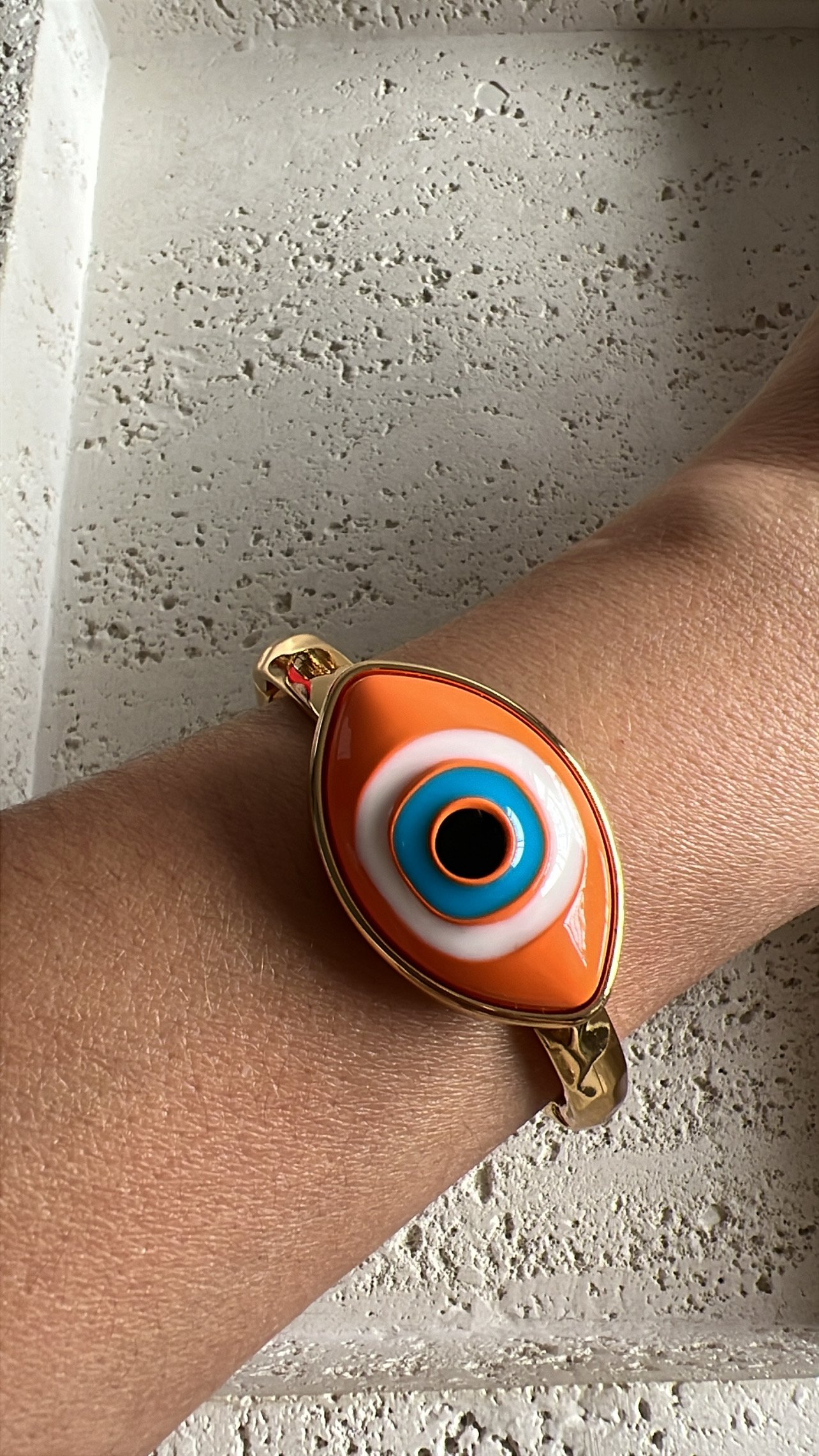 Bracelete Olho Grego Laranja | Ferrioli
