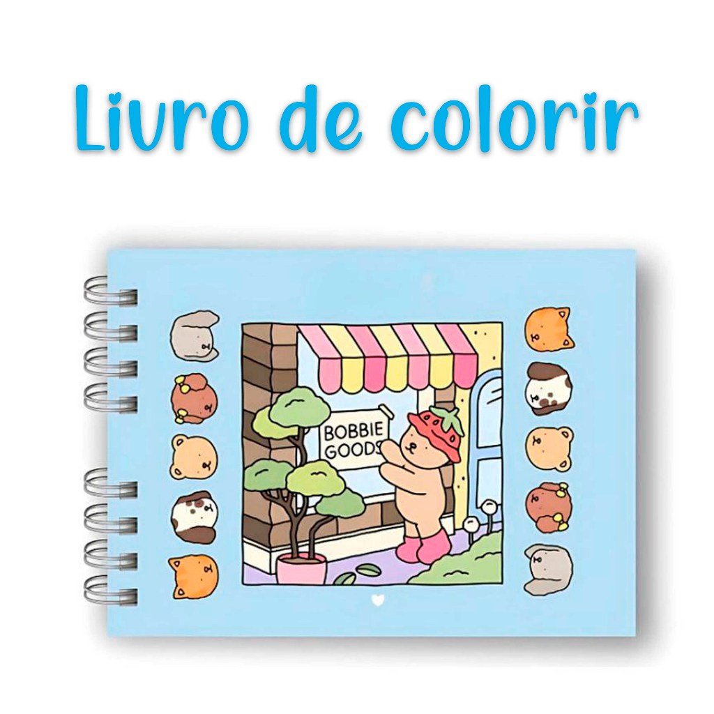 LIVRO DE COLORIR BOBBIE GOODS AZUL CLARO | Life Papelaria