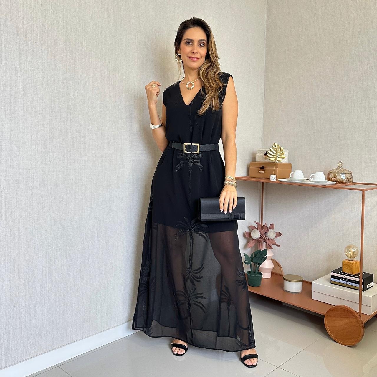 Vestido longo crepe *18830 | By Carol Assunção
