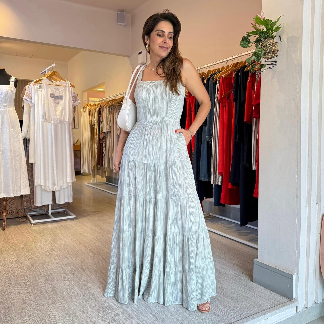 Vestido longo em viscose *100260 | By Carol Assunção