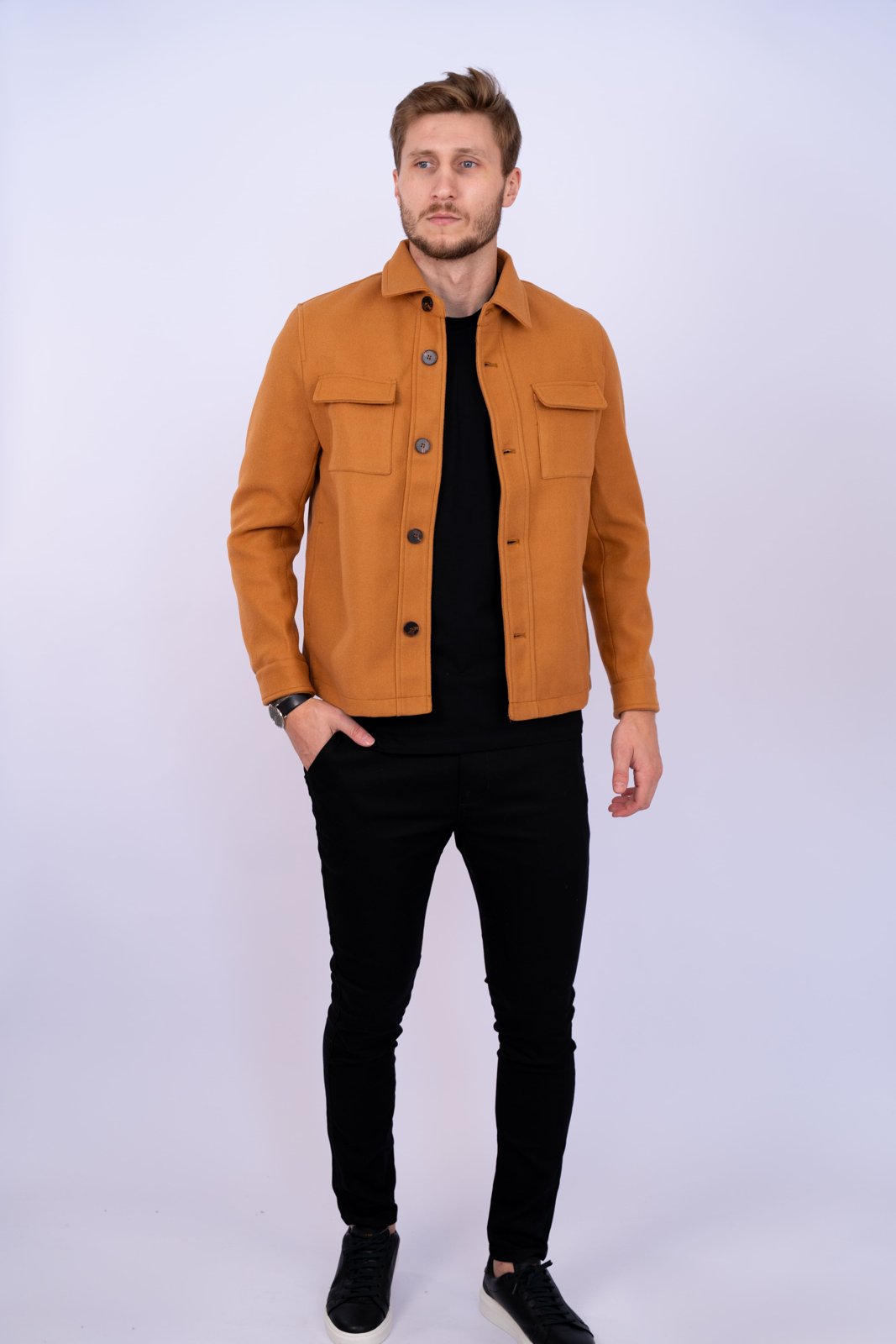 Jaqueta Overshirt Lã Batida Hellik | Hellik Store