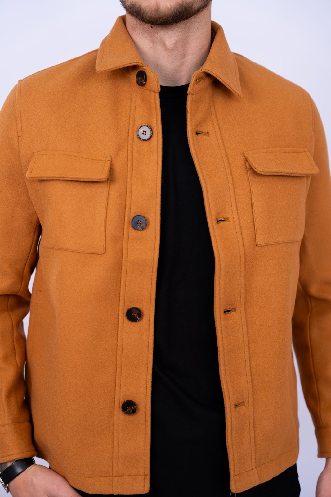 Jaqueta Overshirt Lã Batida Hellik | Hellik Store