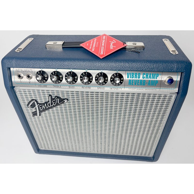 Fender '68 Custom Vibro Champ Reverb Tube Combo Amplifier - Navy ...