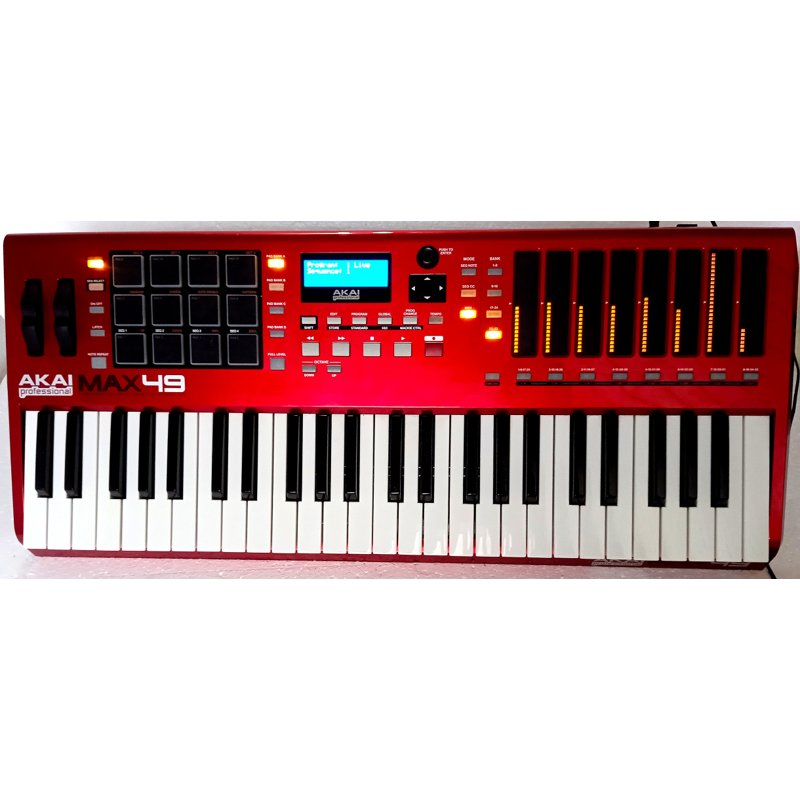 Teclado Controlador Akai Max 49 Usb Midi 12 Pads Mpc drum pad grid ...