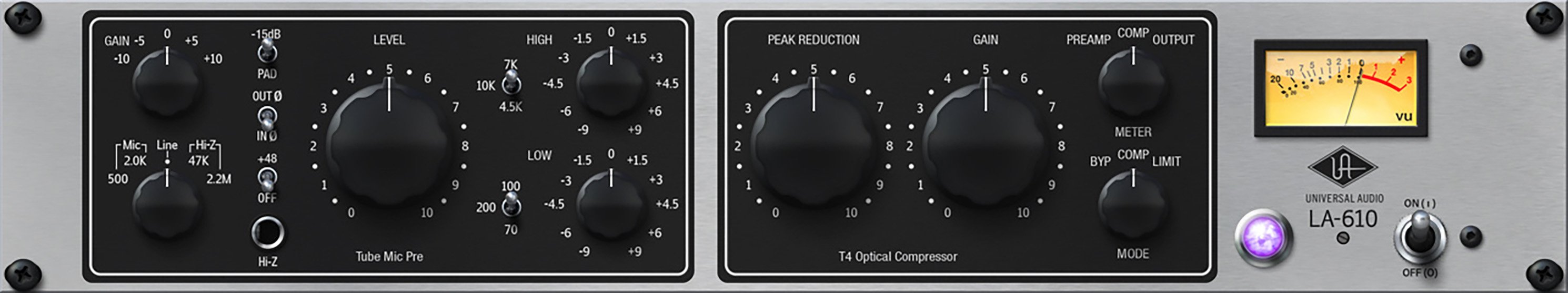 Universal audio LA 610 Channel Strip Preamp Eq Compressor para estudio ...
