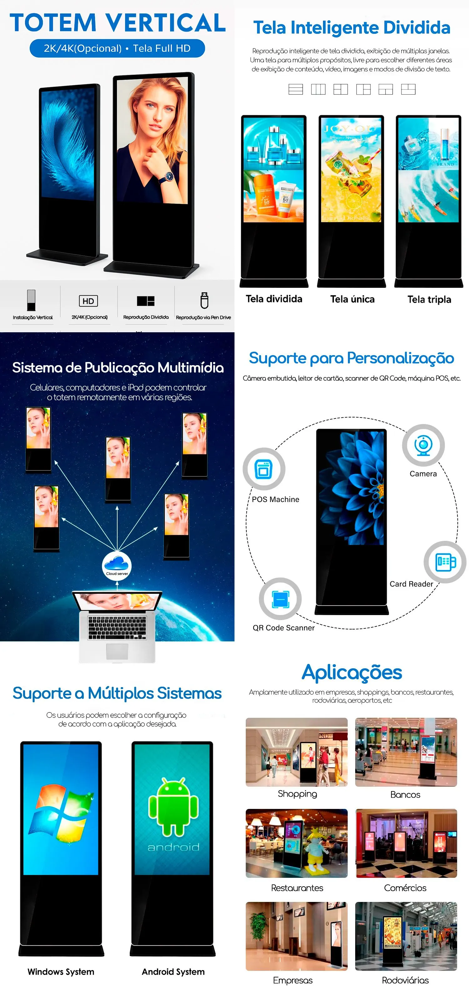 Totem de Autoatendimento - 43" | Techlumens