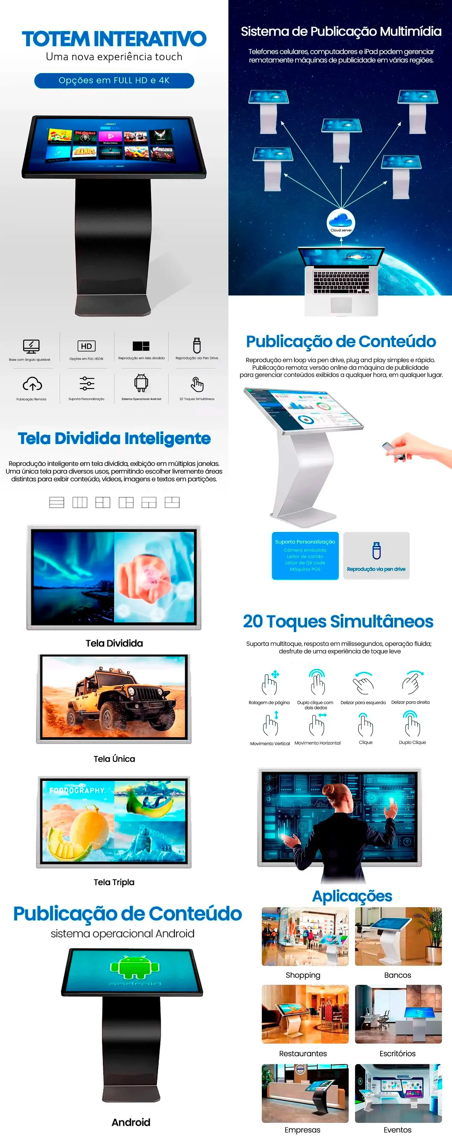 Totem Interativo Techlumens - 43" | Techlumens