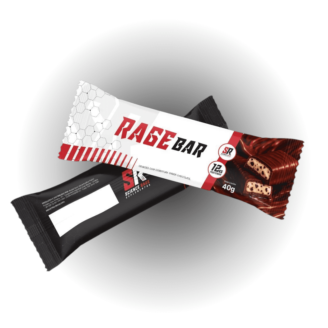 Rage Bar - Barra de Proteína Recheada - Cookies and Cream - Unidade ...