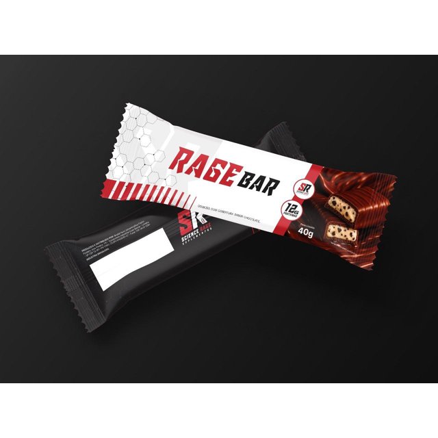Rage Bar - Barra de Proteína Recheada - Cookies and Cream - Unidade ...