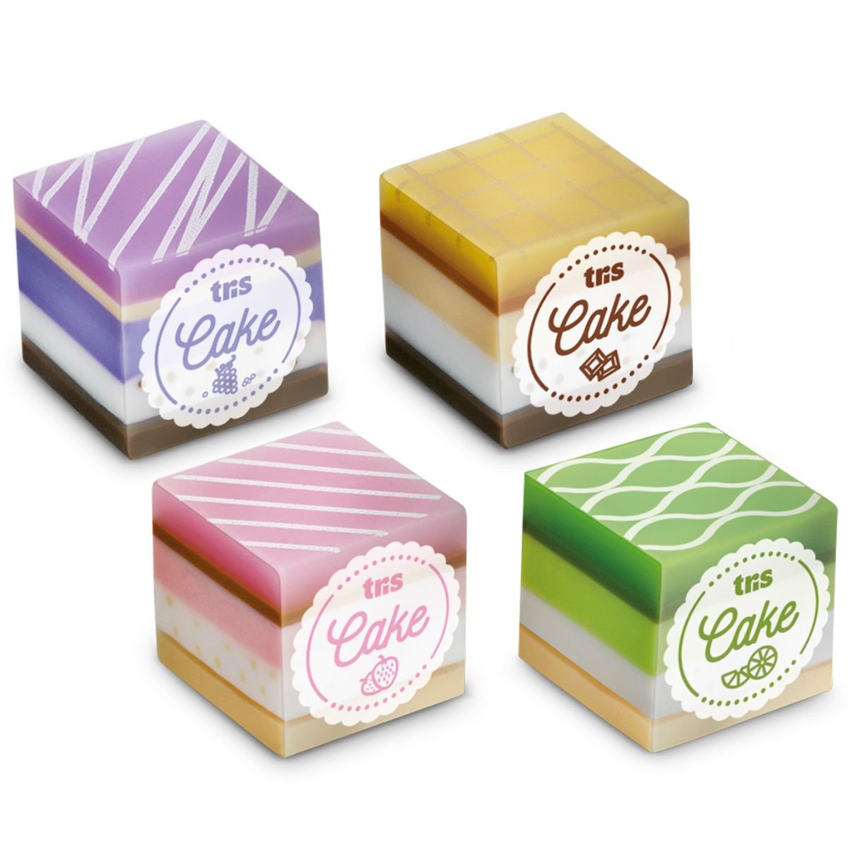 BORRACHA CAKE HOLIC FOFURICES CORES E CHEIROS DE BOLO - TRIS | Mascote ...