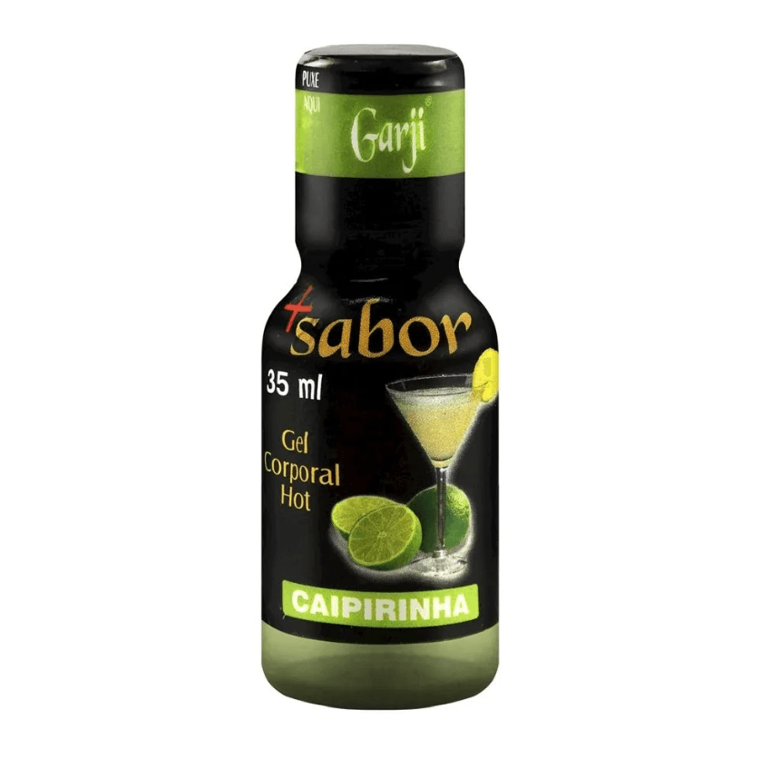 GEL CORPORAL HOT + SABOR CAIPIRINHA 35ML - GARJI | TOP DISTRIBUIDORA