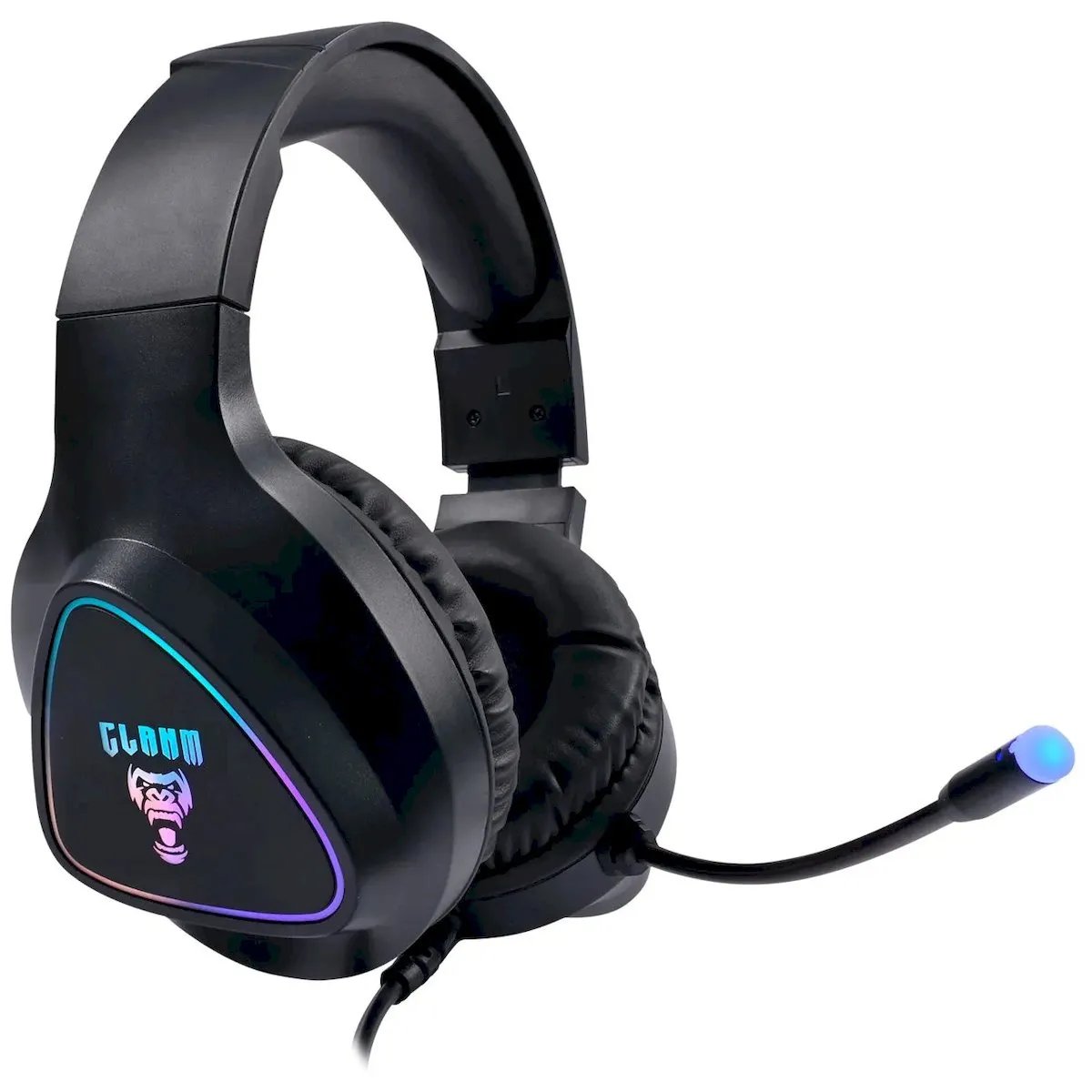 Headset Gamer Clanm Night Mount Preto, RGB, USB, CL-HM709 | Setup Ninja