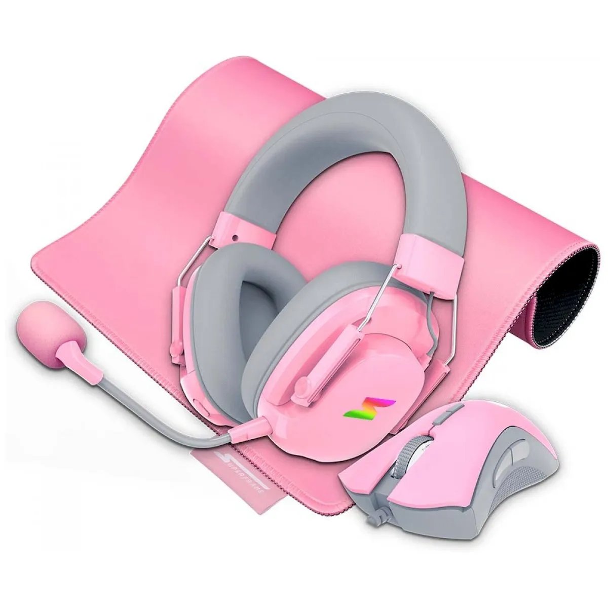 Kit Gamer SuperFrame Magnus, Headset, Mouse e Mousepad, RGB, Rosa ...