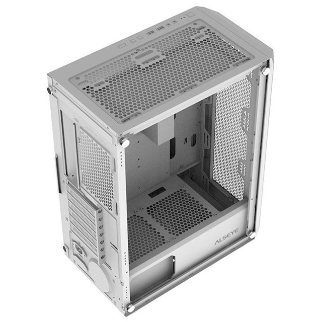Gabinete Gamer Alseye Cystal, Mid-Tower, Lateral de Vidro, Branco ...