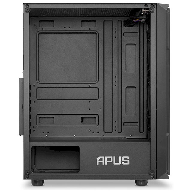Gabinete Gamer Apus RGB, Mid-Tower, Lateral de Vidro Temperado, Com 3 ...