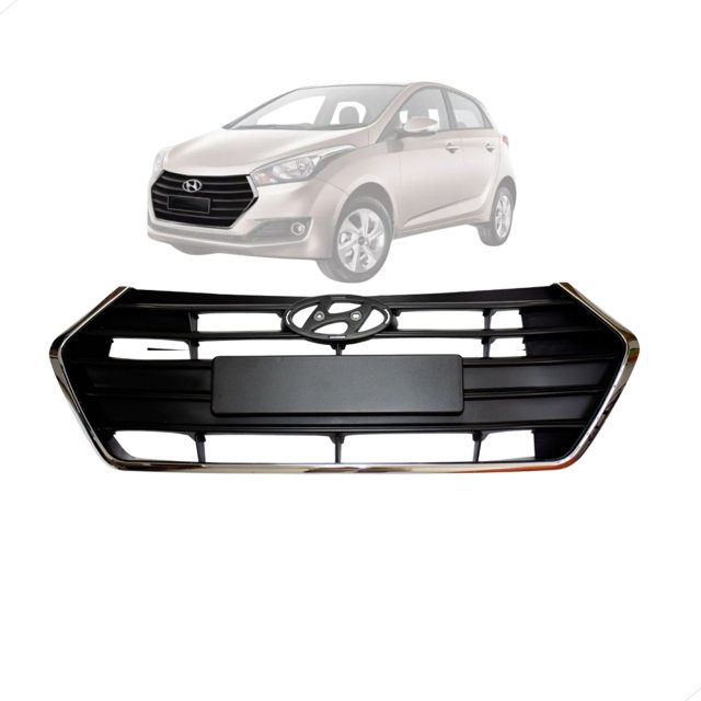 Grade Dianteira com Moldura Cromada Hyundai Hb20 2016 2017 | Z4 AUTO