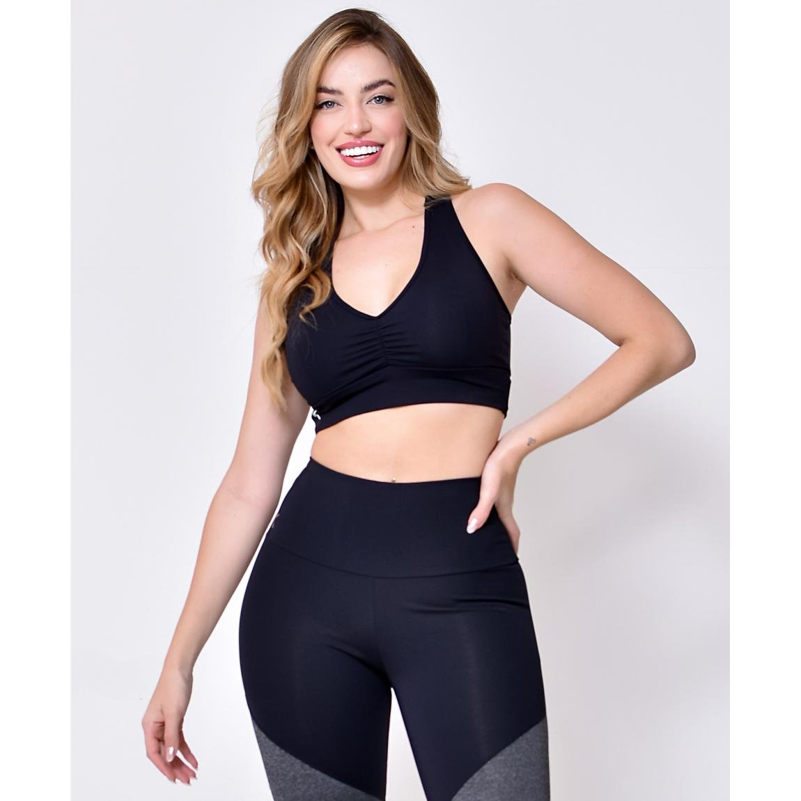 Top Rise Light Preto | Kristalina