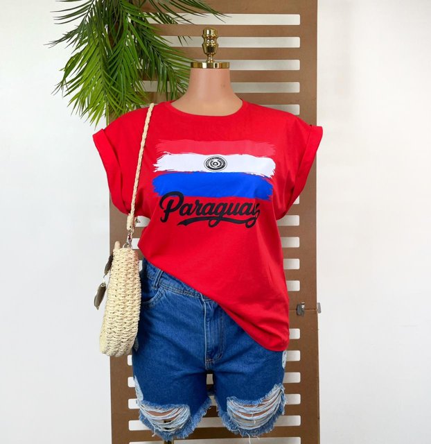 Manga japonesa Plus size Bandeira Paraguay | Silk Store