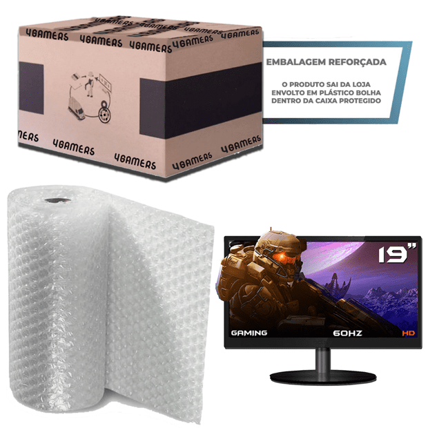 Monitor Led PCTOP, Gamer, 19 Polegadas, HD, 60Hz, HDMI/VGA + NFE e ...