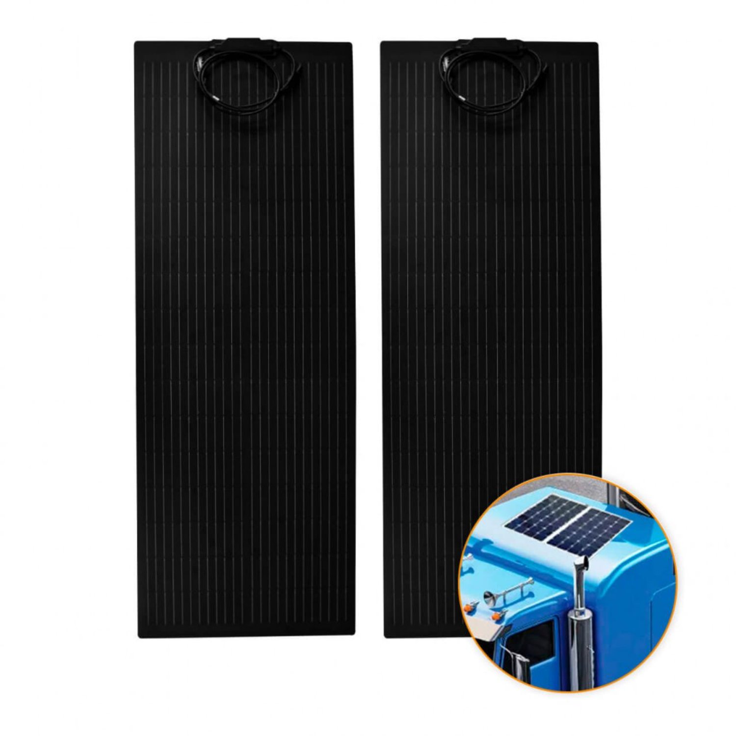 Kit Placa Solar Flexível 200W Automotivo Fotovoltaico Digital Bivolt 12 ...