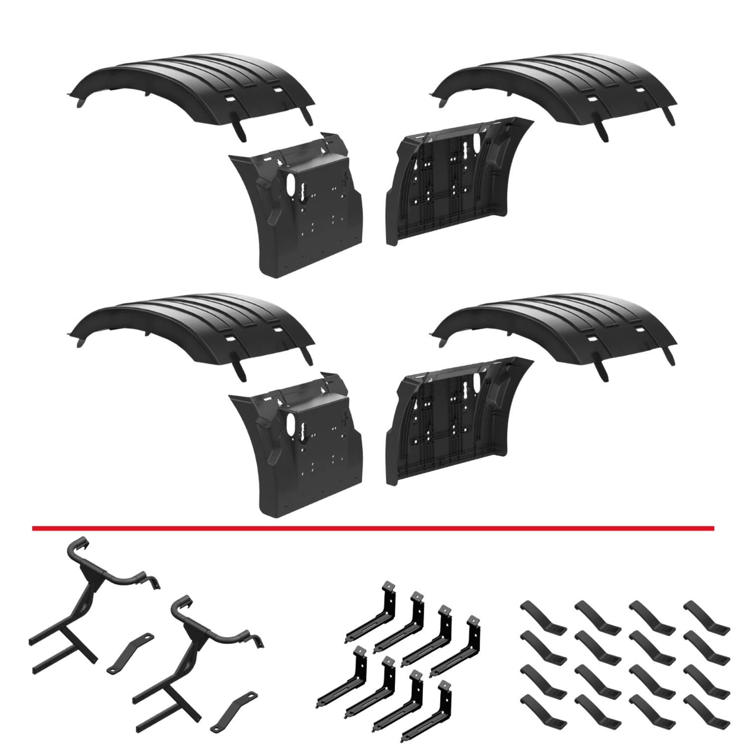 Kit Adaptação Para-lama Completo Volvo New FH - 2015 em diante | Campagnaro