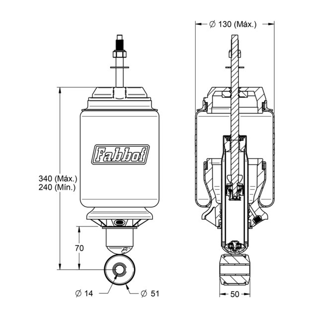 Conjunto Molas Pneumáticas para Cabine de Caminhão Scania R Highline ...