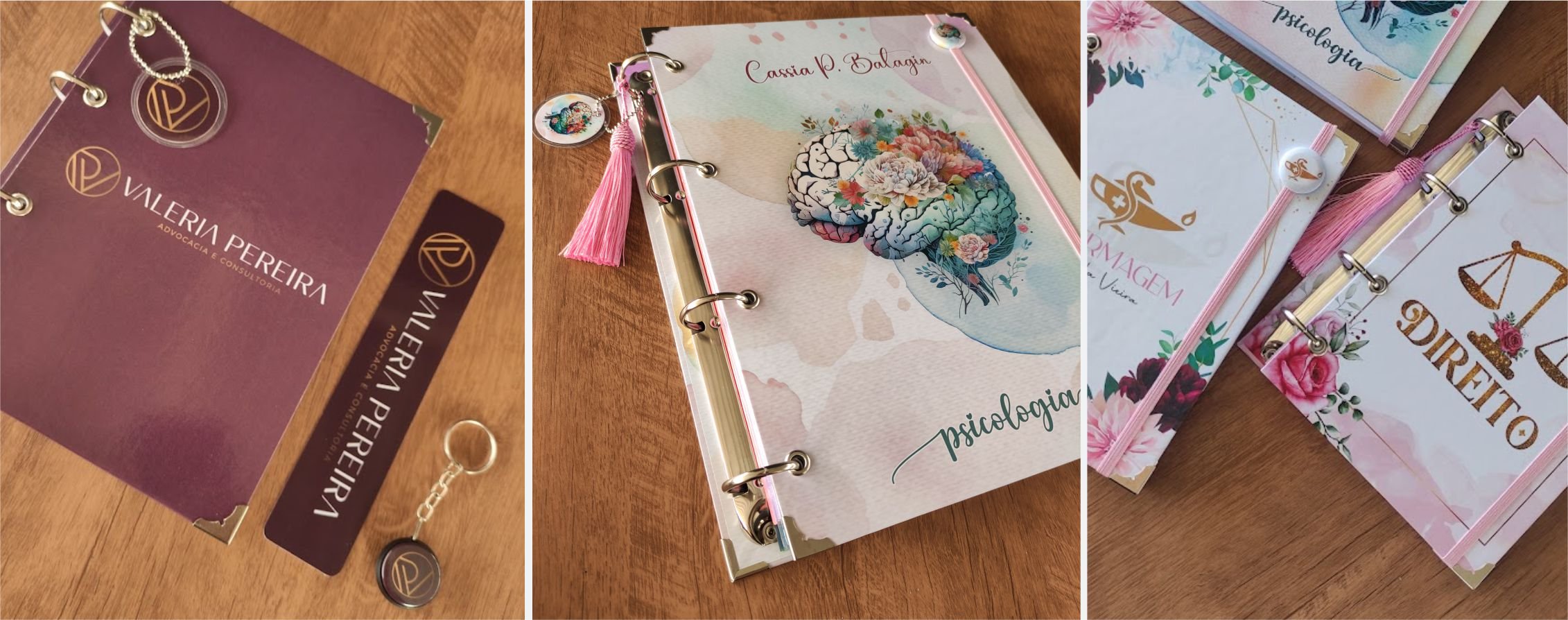 Fichário Direito - A5 - Floral 2 | Iza Personalizados