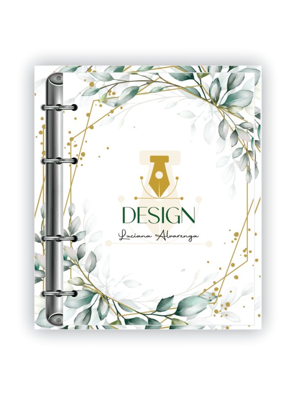 Fichário Design - A5 - Floral 1 | Iza Personalizados